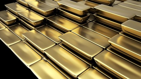 Gold Bars Animation 4k Animated Video Stock Footage Video (100% Royalty ...