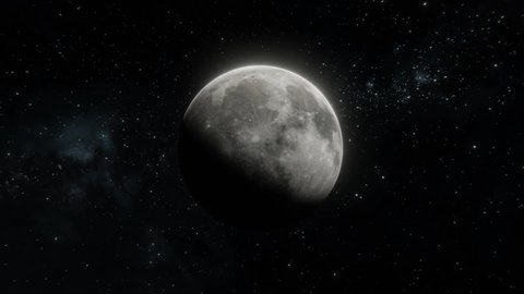 Beautiful Peaceful View Moon Open Space Stock Footage Video (100% ...