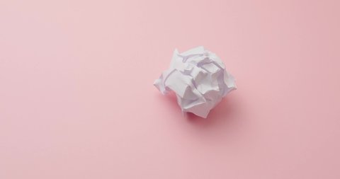 Crumpled Paper Ball Stop Motion Animated Stock Footage Video (100% ...