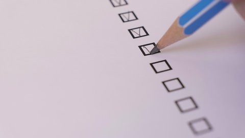 person checking off do list check Stock Footage Video (100% Royalty ...