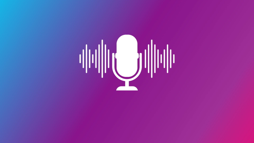 Podcast Podcasting Sound Audio Wave Animation Stock Footage Video (100% ...