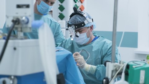 Operation Removing Tonsils Tonsillectomy Under Deep Stock Footage Video ...