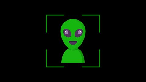 Alien Scan Flat Animated Icon On Stock Footage Video (100% Royalty-free ...