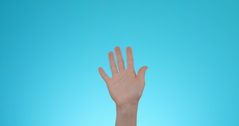 Person Waving His Hand Goodbye Closeup Stock Footage Video (100% ...