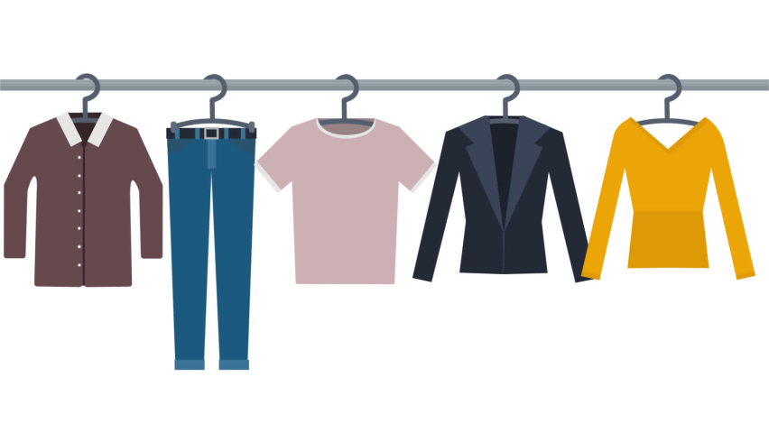 Wardrobe Clothes Animation Various Clothes Alpha Stock Footage Video ...