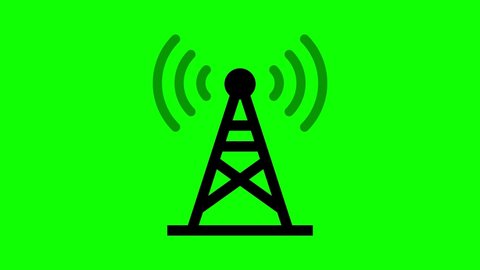 Mobile Network Cell Icon Animated Icon Stock Footage Video (100% ...