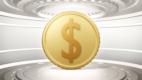 golden door looks like dollar coin Stock Footage Video (100% Royalty ...