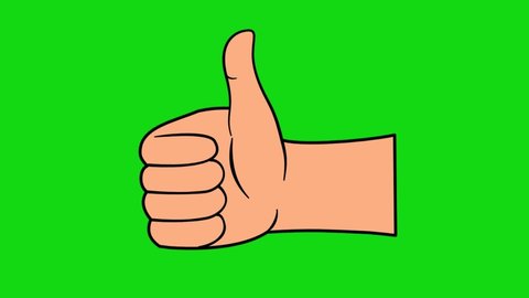 2d Thumb Animation Set On Green Stock Footage Video (100% Royalty-free ...