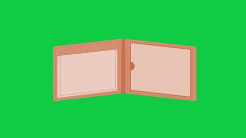 Wallet Animated Icon On Green Screen Stock Footage Video (100% Royalty ...
