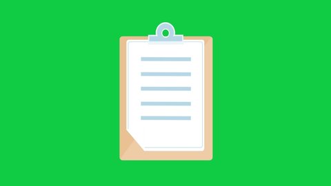 Document Animated Icon On Green Screen Stock Footage Video (100% ...