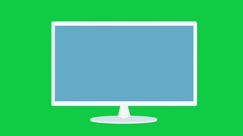 Monitor Animated Icon On Green Screen Stock Footage Video (100% Royalty ...