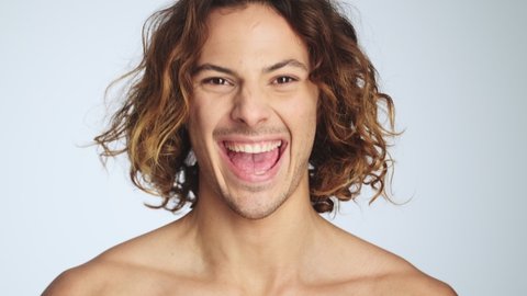 Smiling Man Nodding While Looking Camera Stock Footage Video (100% ...