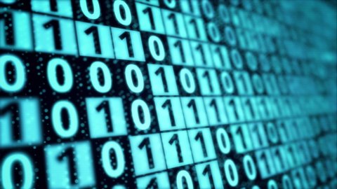 binary code distorted numbers moving across Stock Footage Video (100% ...