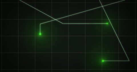 Digital Animation Grid Moving On Dark Stock Footage Video (100% Royalty ...