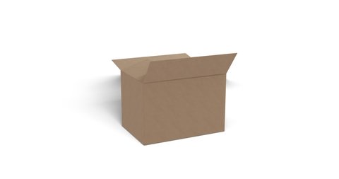 assembly sequence cardboard box 3d animation Stock Footage Video (100% ...