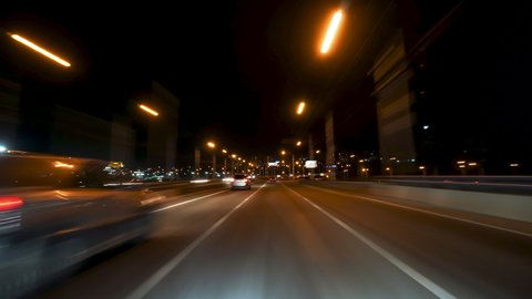 4k point view hyperlapse time-lapse car Stock Footage Video (100% ...