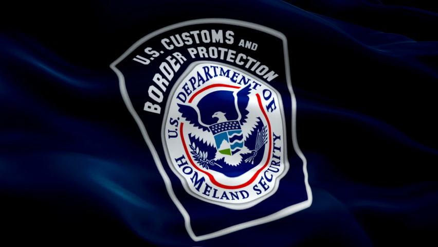 Customs border protection flag Stock Video Footage - 4K and HD Video ...