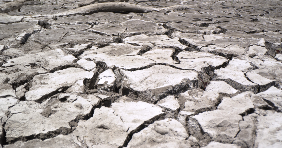 Drought Cracked Ground Dry Crack Lakes Stock Footage Video (100% ...