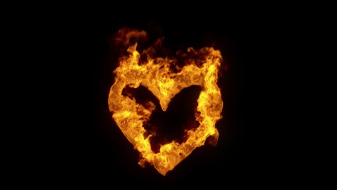 3d Rendered Cgi Burning Heart Loop Stock Footage Video (100% Royalty ...