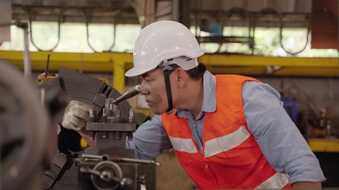 Worker Working On Lathe Machine Ppe Stock Photo 765756646 | Shutterstock