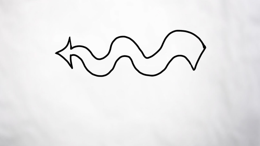 Fat, Wiggly Hand-drawn Arrow On Stock Footage Video (100% Royalty-free ...