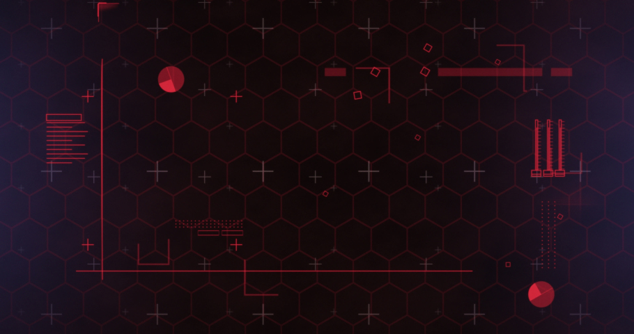 Animation of Network of Red Stock Footage Video (100% Royalty-free ...