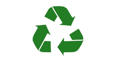 universal recycle icon loopable animation rotating Stock Footage Video ...