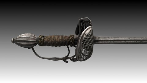 Dutch Transitional Rapier Rotation Loop Detail Stock Footage Video (100 ...