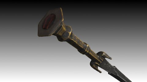 15th Century Dagger Rotation 3d Model Stock Footage Video (100% Royalty ...