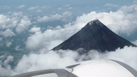 Timelapse View Mount Mayon Volcano Sumlang Stock Footage Video (100% ...
