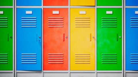 Seamless Looping Animation Cute Colourful Lockers Stock Footage Video ...