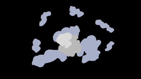 Boom Smoke Effect Animationhand Drawn 2d Stock Footage Video (100% ...