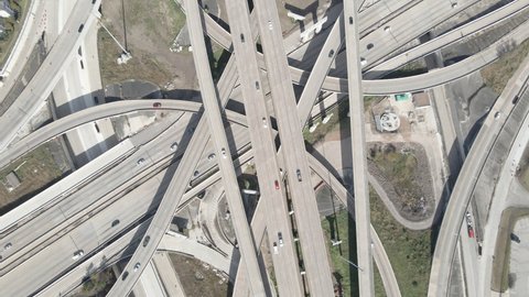 Biggest Highway Interchange Construction Houston Texas Stock Footage ...