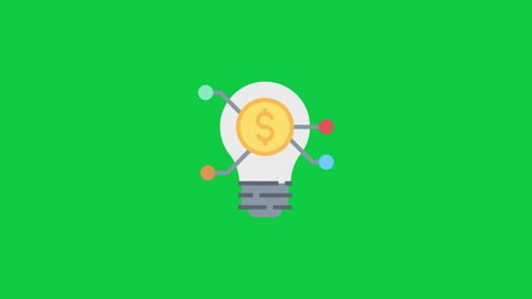 Solution Flat Animated Icon On Green Stock Footage Video (100% Royalty ...