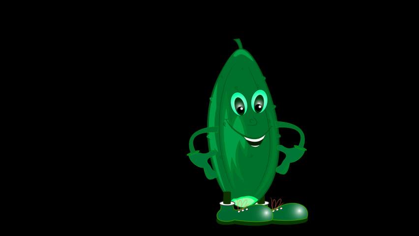 Animated Cucumber On a Blank Stock Footage Video (100% Royalty-free ...