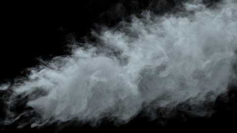 Gray Smoke Rising Spreading Over Alpha Stock Footage Video (100% ...