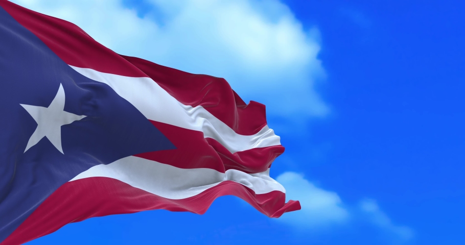 Puerto Rico National Flags World Stock Video Footage - 4K and HD Video ...