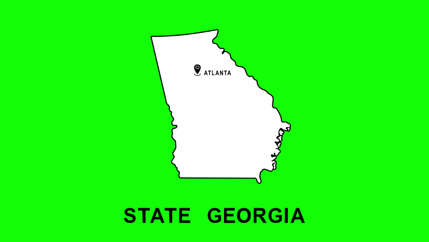 Georgia State Usa Pointer Capital City Stock Footage Video (100% ...