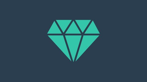 diamond rotation 360 degrees looped animation Stock Footage Video (100% ...