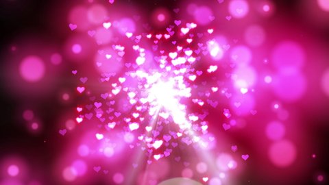 Love Heart Particle Loop Animation Background Stock Footage Video (100% ...