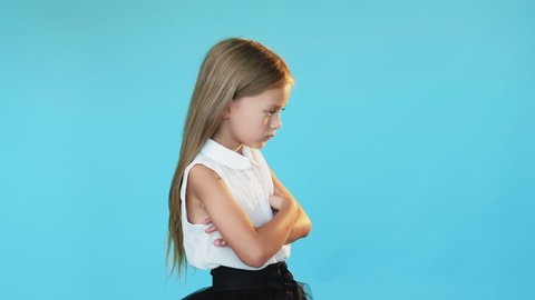 Upset Little Girl Unhappy Result Offended Stock Footage Video (100% ...