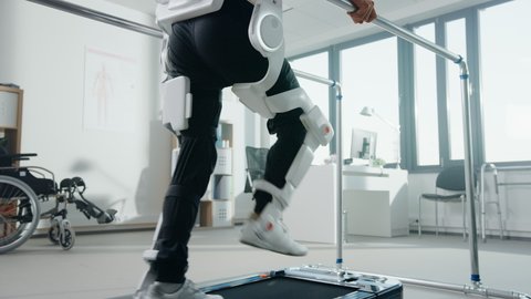 Modern Hospital Physical Therapy Patient Injury Stock Footage Video ...