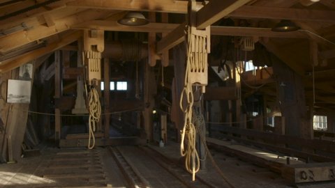 Inside Workshop Traditional Sawmill Holland You Stock Footage Video ...