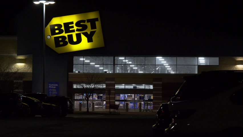 4k60fps Best Buy Electronics Retailer Stock Footage Video (100% Royalty ...