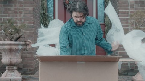 Looking Through Box Package Stock Footage Video (100% Royalty-free ...