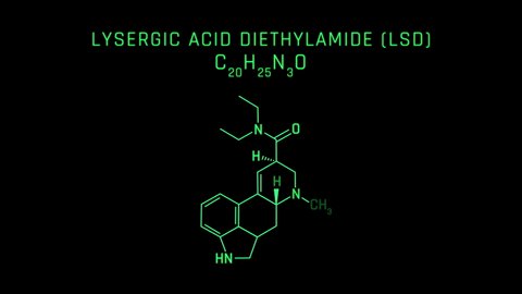 Lysergic Acid Diethylamide Lsd Molecular Structure Stock Footage Video ...