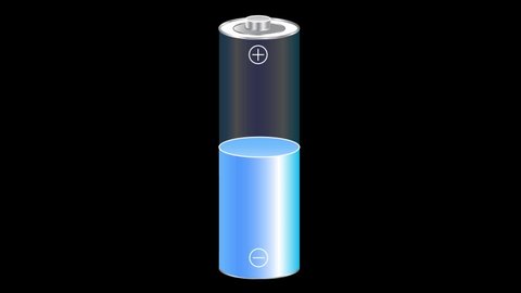 Blue Color Battery Charging Animation On Stock Footage Video (100% ...