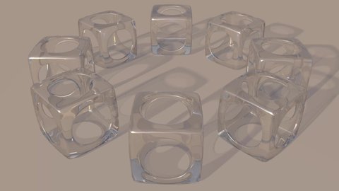 Abstract Geometric Cubes 2d Animation Stock Footage Video (100% Royalty ...