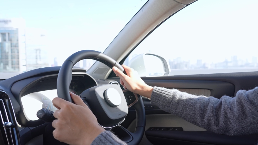Driving Car Cockpit. Drivers Seat. Stock Footage Video (100% Royalty ...