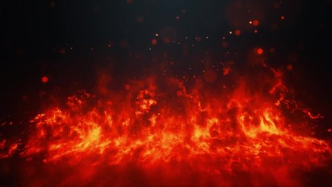 Epic Flame Burns Sparks Fire Background Stock Footage Video (100% ...
